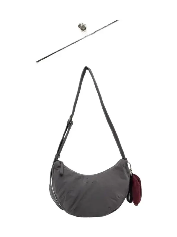 AGNES B. Jade Ruched Shoulder Bag - Grey