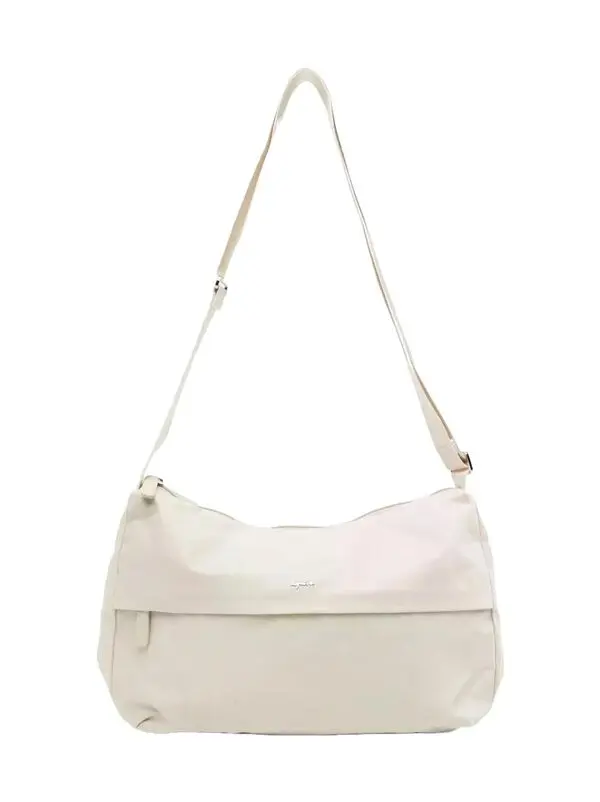 AGNES B. Logo Print Shoulder Bag - Neutrals