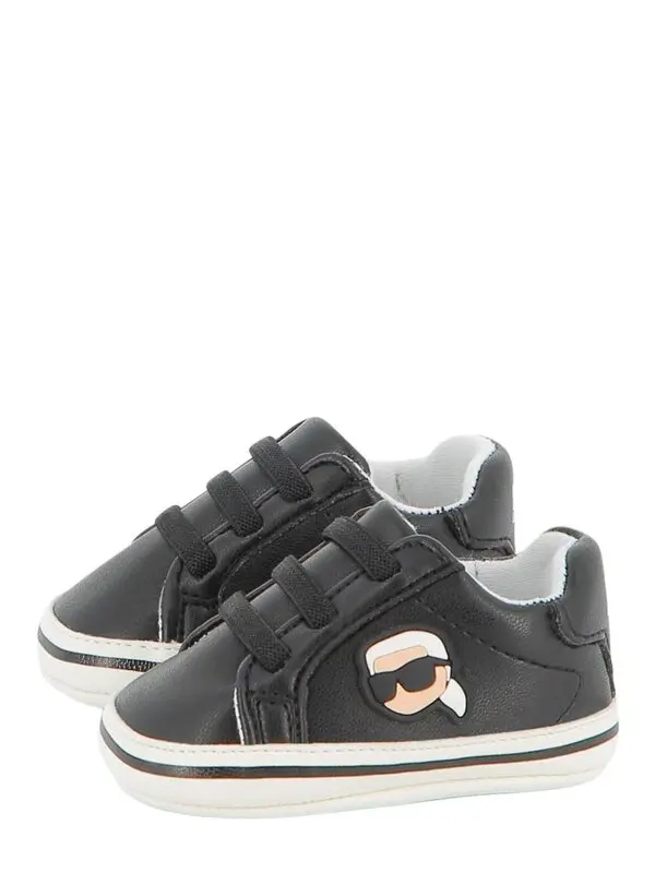 Karl Lagerfeld Leather Mini Sneakers - Black