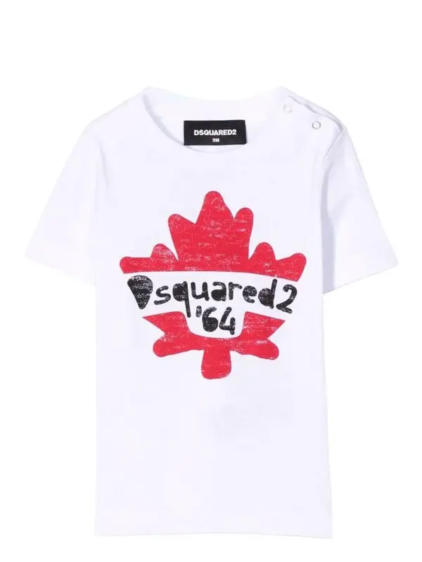 Dsquared2 Mini Cotton Shirt For Baby - White