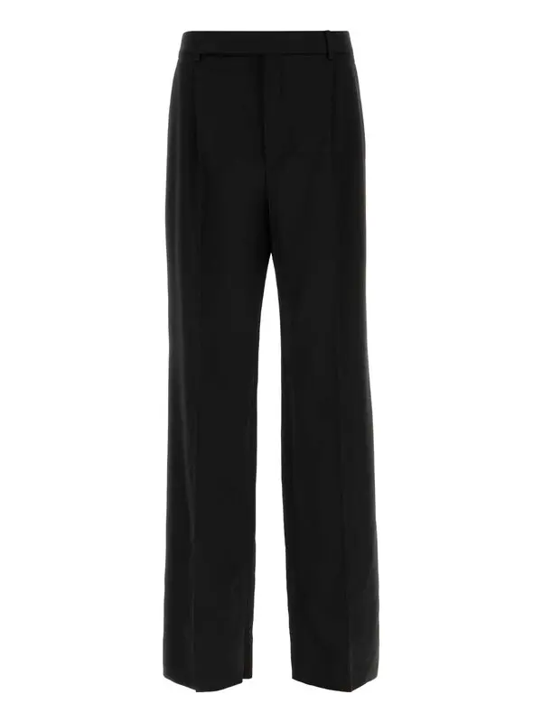 Saint Laurent Grain-textured Dress Pants - Noir