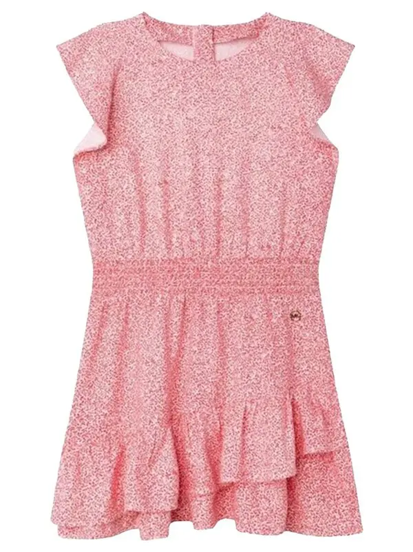 Michael Kors Printed Mini Dress With Ruffle Detail - Red