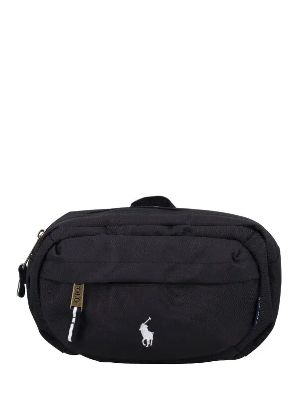 Polo Ralph Lauren Mini Belt Bag With Embroidered Logo - Nero