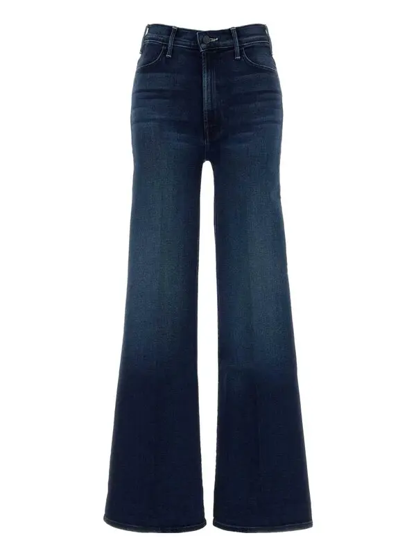 MOTHER The Hustler Wide Leg Jeans - Blue