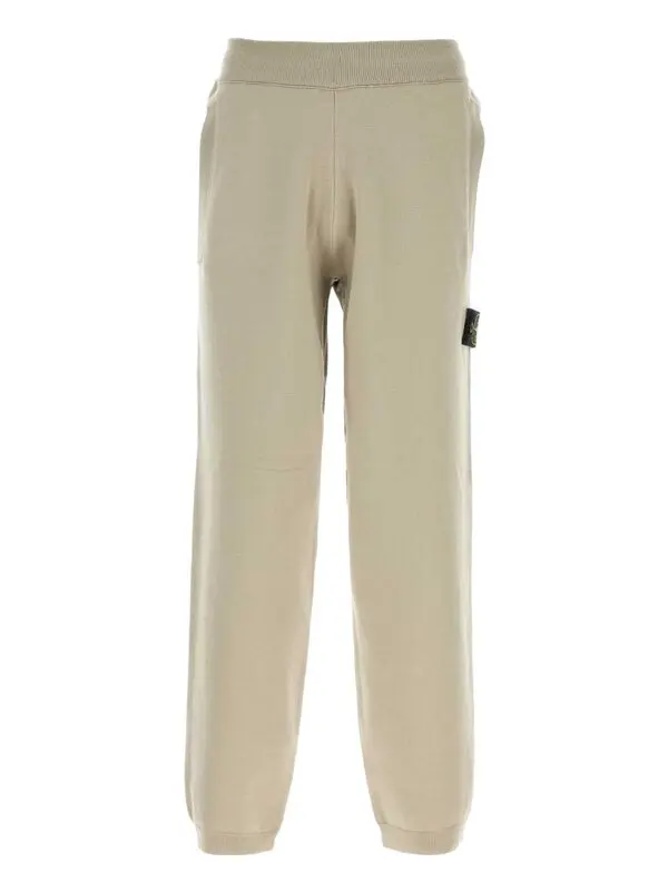 Stone Island Wool Blend Joggers - Green