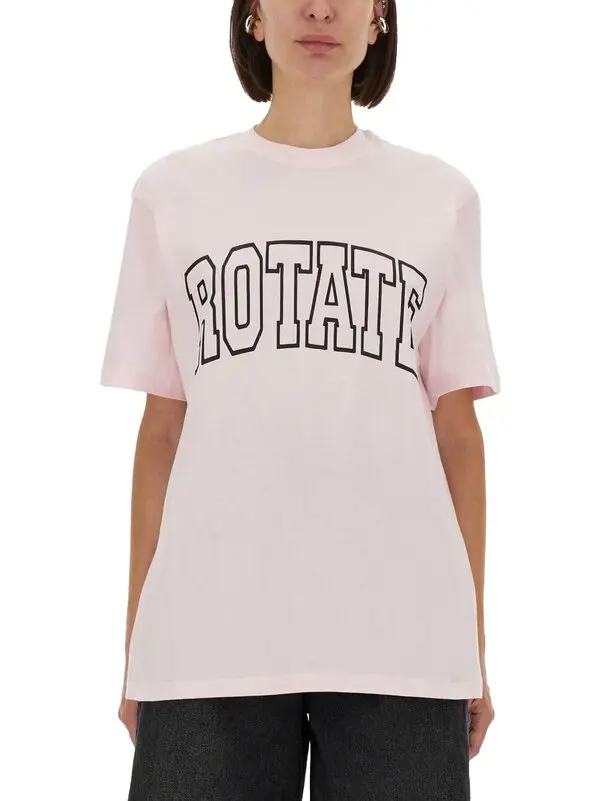 ROTATE BY BIRGER CHRISTENSEN Organic Cotton T-shirt - Pink