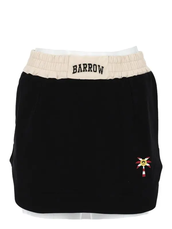 BARROW Cotton Mini Skirt - Black