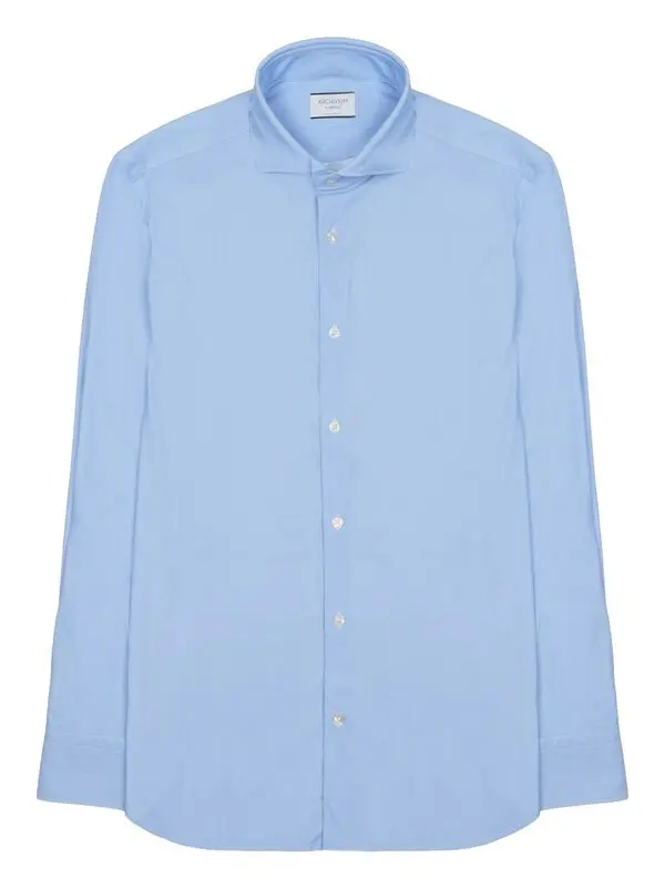 ARCHIVIUM BE UPDATED Modern Fit Button-up Mini Shirt - Blue