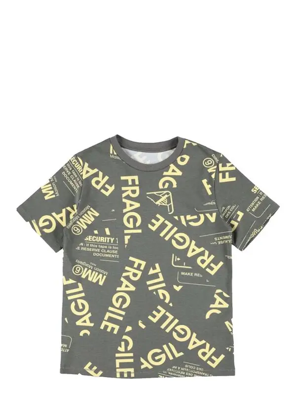 MAISON MARGIELA Printed Cotton Stretch T-shirt - Green