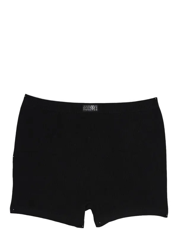 MAISON MARGIELA Ribbed Mini Shorts - Black