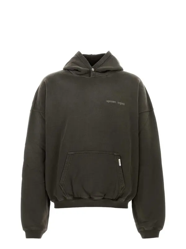 REPRESENT Cotton Hooded Sweatshirt - Grey