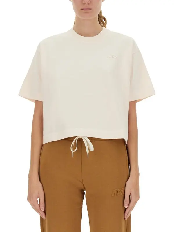 AUTRY Classic T-shirt With Matching Logo - White