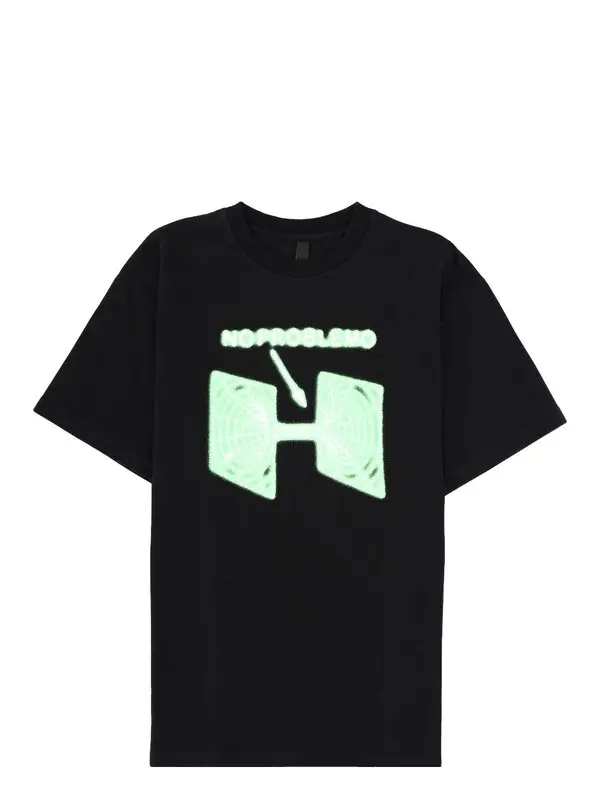 NO PROBLEMO Mini T-shirt With Stamp Logo - Black