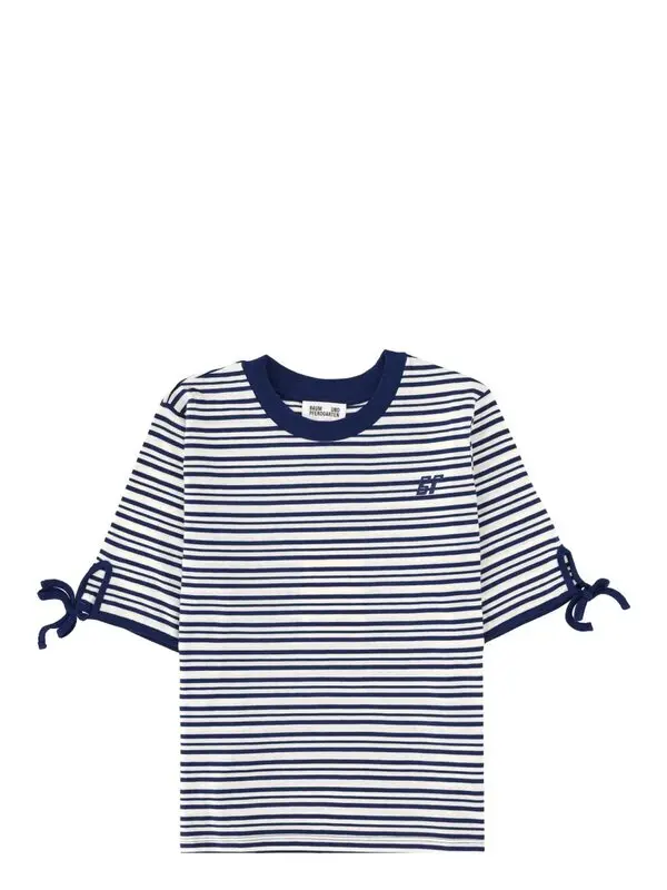 Baum Und Pferdgarten Striped Organic Cotton T-shirt - Blue