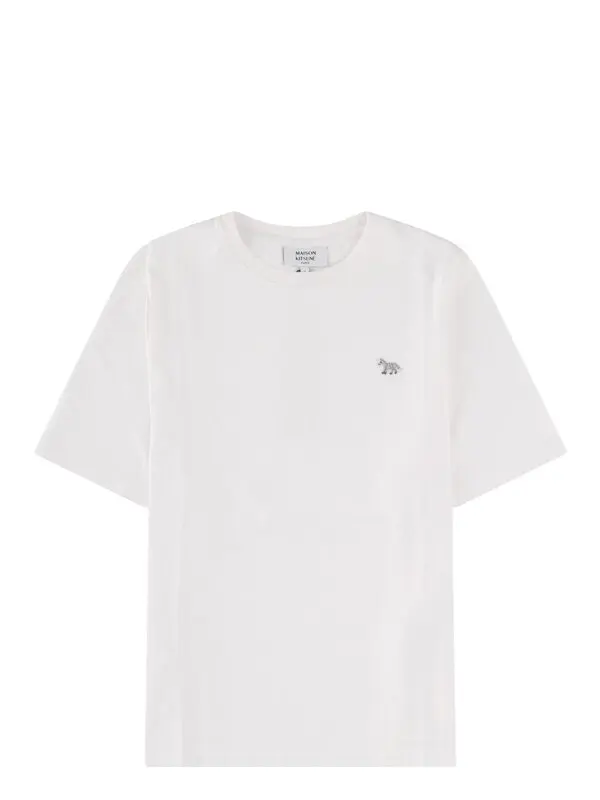 Maison Kitsuné Organic Cotton Embroidered Fox T-shirt - White