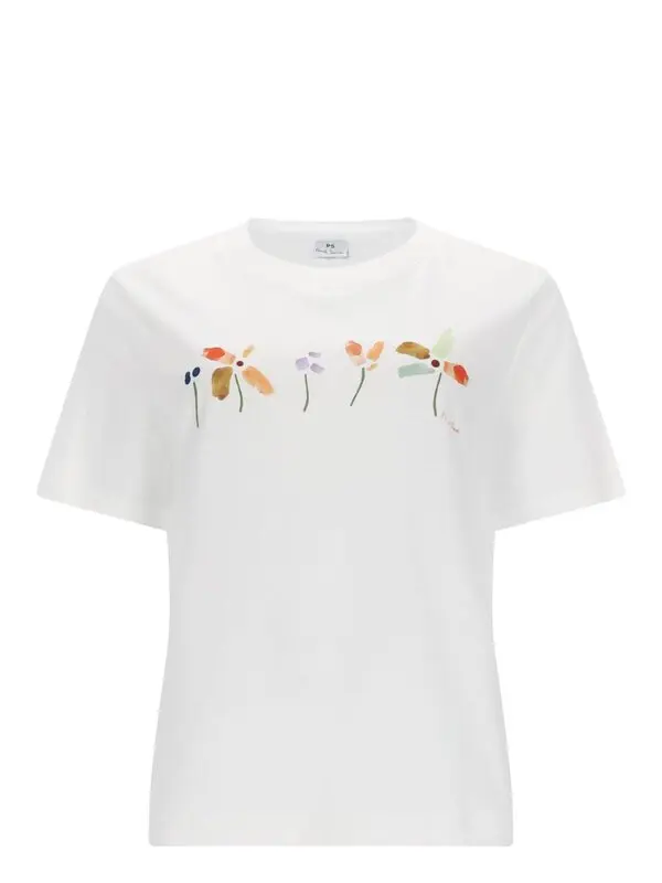 Paul Smith Editions Floral Print Crewneck T-shirt - White