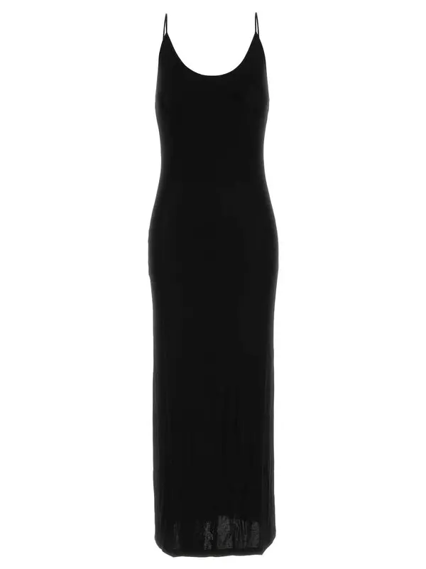 Saint Laurent Long Robe Dress - Noir