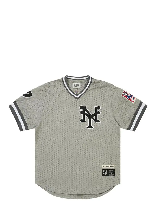 PALACE X Ebbets Field Flannels New York Cubans Mesh V-neck Jersey - Grey