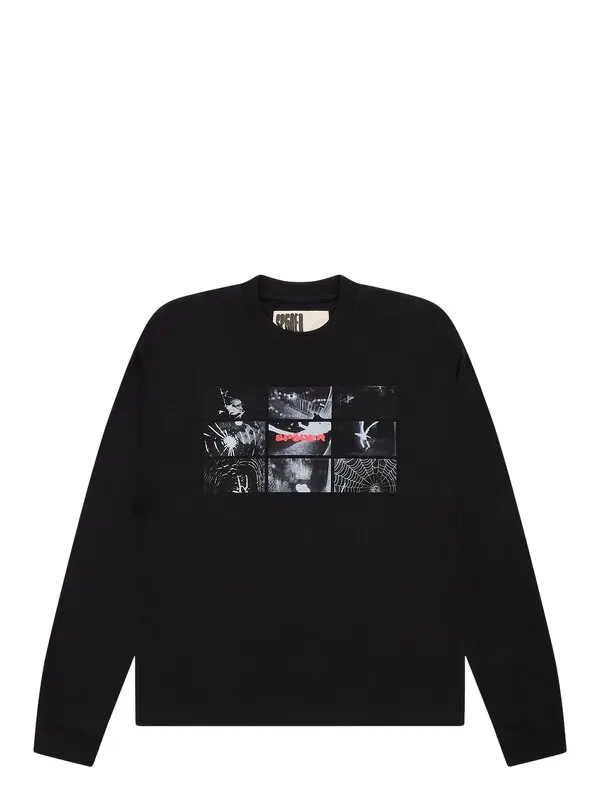 SP5DER Long-sleeve Graphic Tee - Black