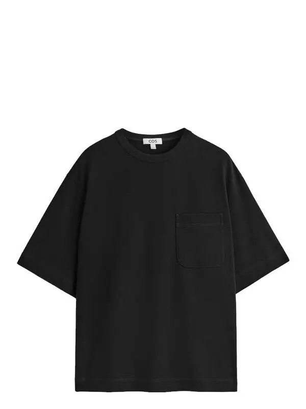 Cos Oversized Pocket-detail T-shirt - Black