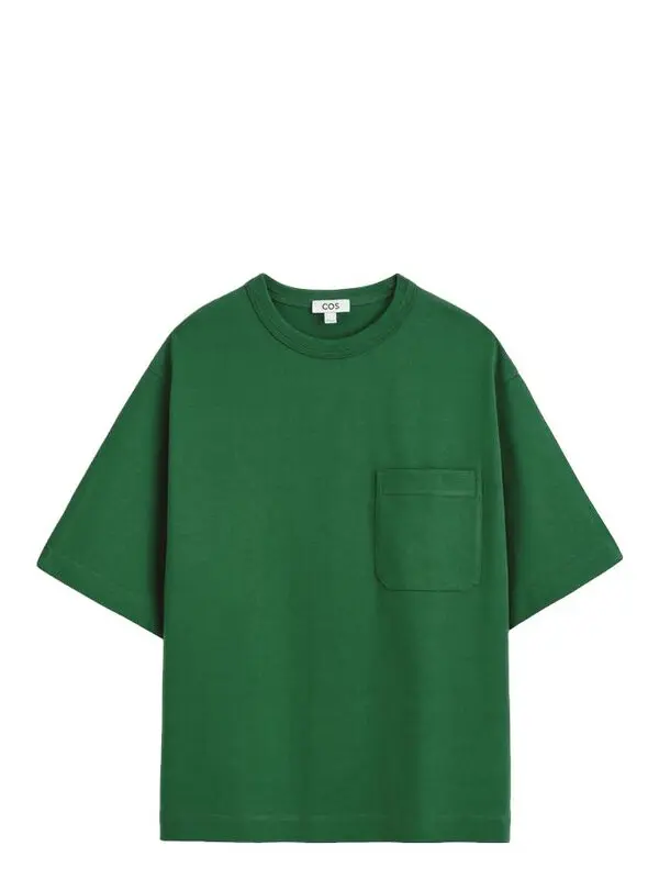 Cos Oversized Pocket-detail T-shirt - Green