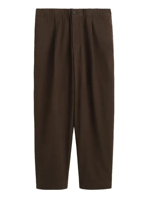 Cos Pleated Barrel-leg Pants - Brown