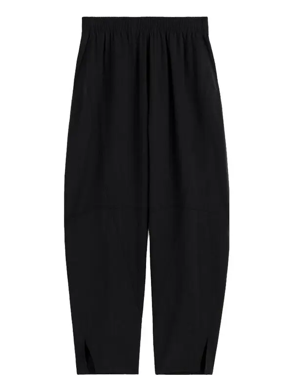 Cos Paneled Elasticated Barrel-leg Pants - Black