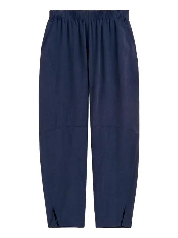 Cos Paneled Elasticated Barrel-leg Pants - Navy