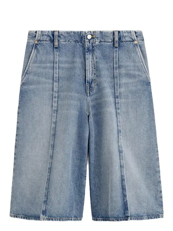 Cos Pintucked Denim Culottes - Blue