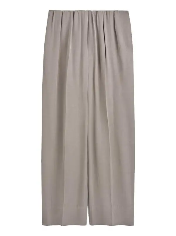 Cos Elasticated Twill Straight-leg Pants - Pink