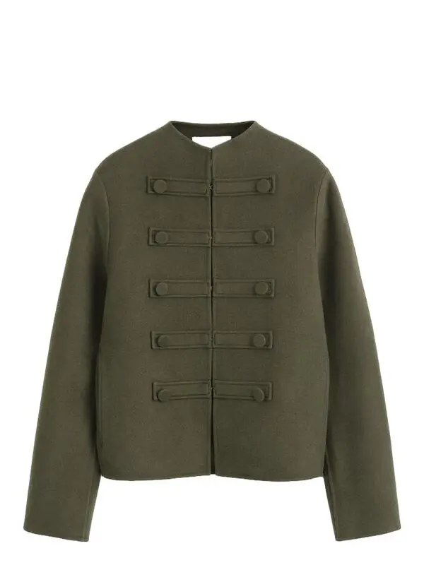 Cos Double-faced Wool Uniform Jacket - Green