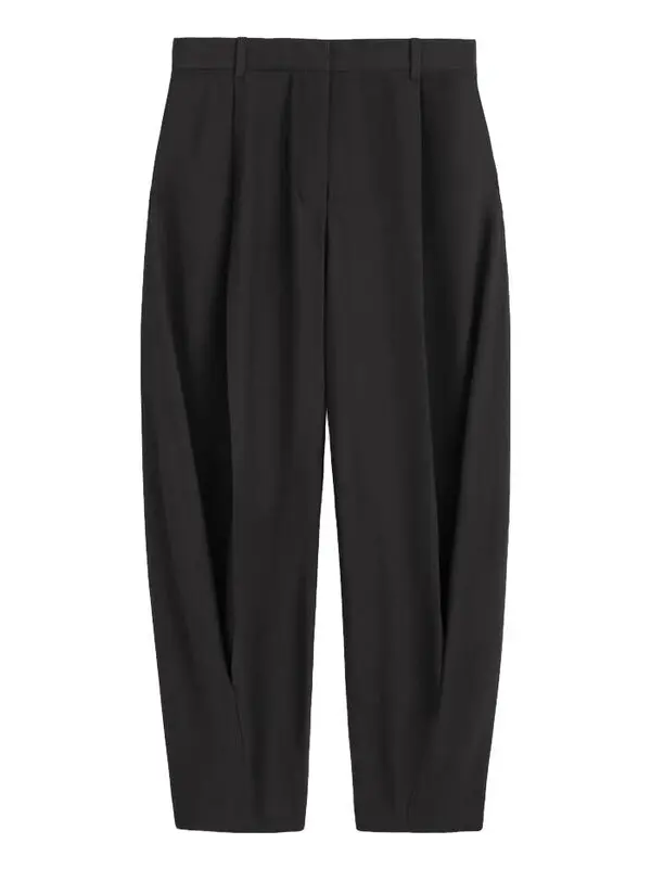 Cos Pleated Balloon-leg Pants - Black