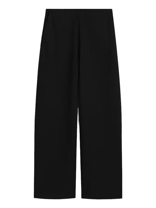Cos Crepe-jersey Wide-leg Trousers - Black