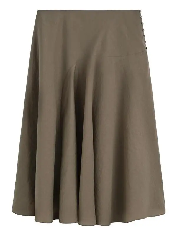 Cos Button-detail Fluid Midi Skirt - Beige