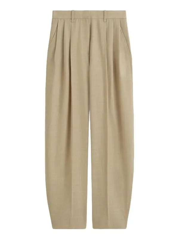 Cos Pleated Tulip Pants - Beige