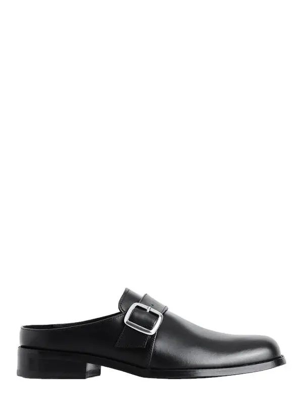 Cos Buckled Leather Mules - Black
