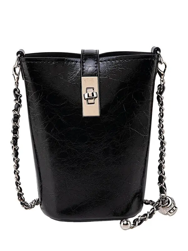 MKF COLLECTION - J'OMOR Evelina Mini Bucket Bag - Black