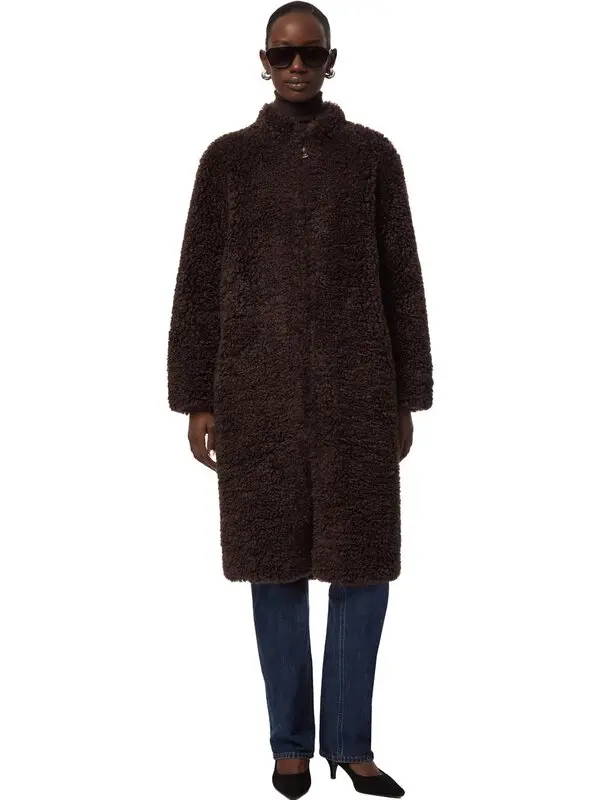 Apparis Jude Bouclette Coat - Brown