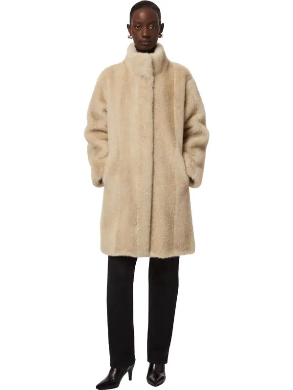 Apparis Blair Shaved Mink Coat - Latte Multi