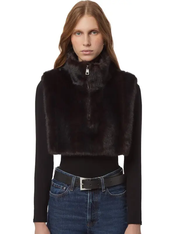 Apparis Jamie Shaved Mink Dickey - Noir Multi