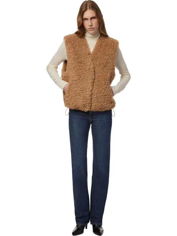 Apparis Lyle Bouclette Vest - Camel