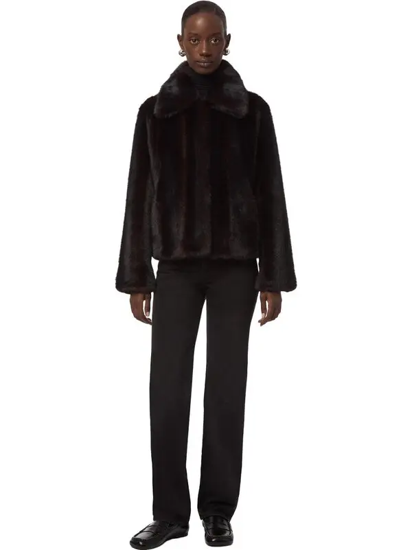 Apparis Elis Shaved Mink Coat - Noir Multi