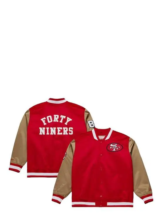 Mitchell & Ness San Francisco 49ers 80th Anniversary Heavyweight Satin Full-snap Jacket - Scarlet