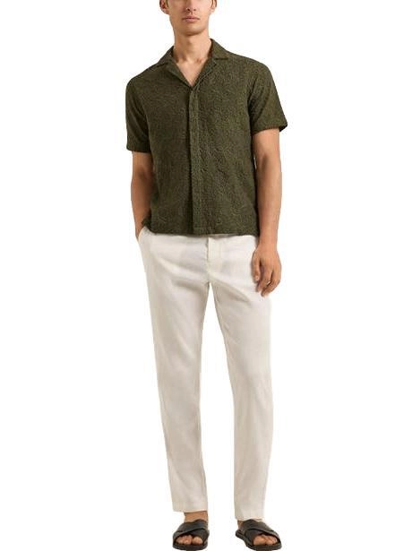 Orlebar Brown Maitan Broderie Relaxed-fit Shirt - Bayleaf Green