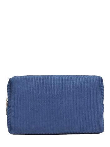 URBAN ESSENTIALS Corduroy Cosmetic & Travel Organizer Pouch - Denim