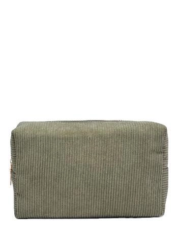 URBAN ESSENTIALS Corduroy Cosmetic & Travel Organizer Pouch - Sage