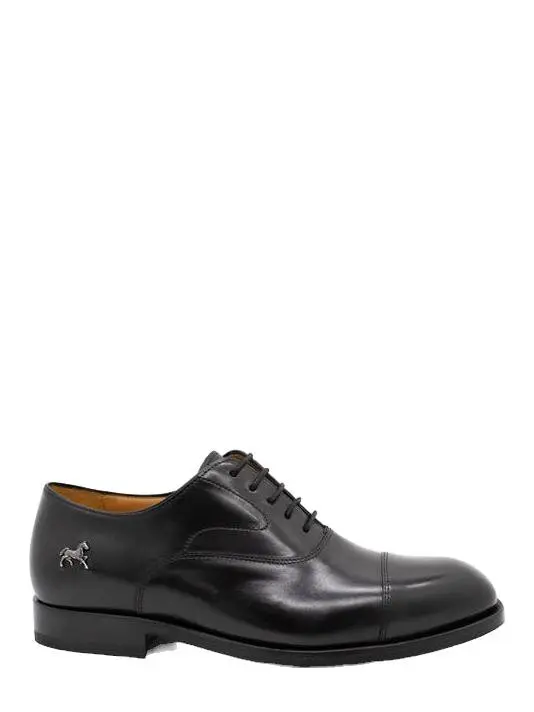 CAVALINHO Lusitano Leather Cap Toe Oxford Shoes - Black