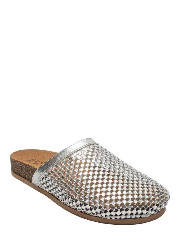 PROLOGUE SHOES Montera Embellished Mule - Silver