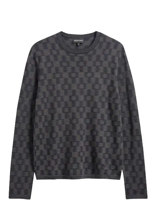 Emporio Armani Wool Crewneck Sweater - Navy