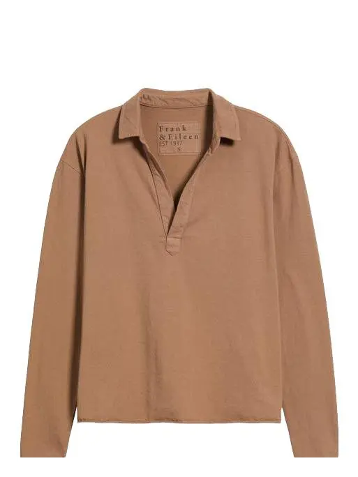 Frank & Eileen Patrick Popover Henley In Heritage Jersey - Chai